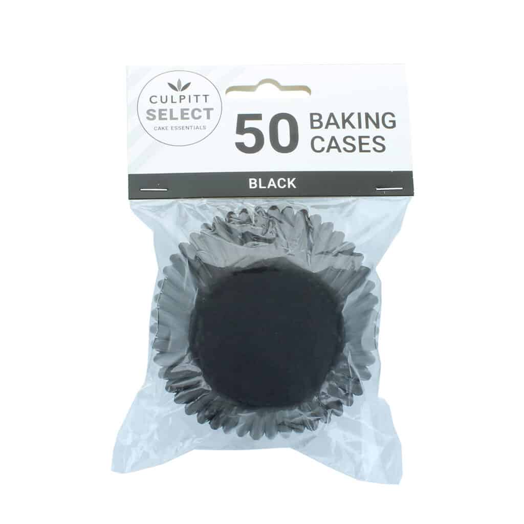 Baking Cases - Black - Pack of 50 | Sugar and Crumbs